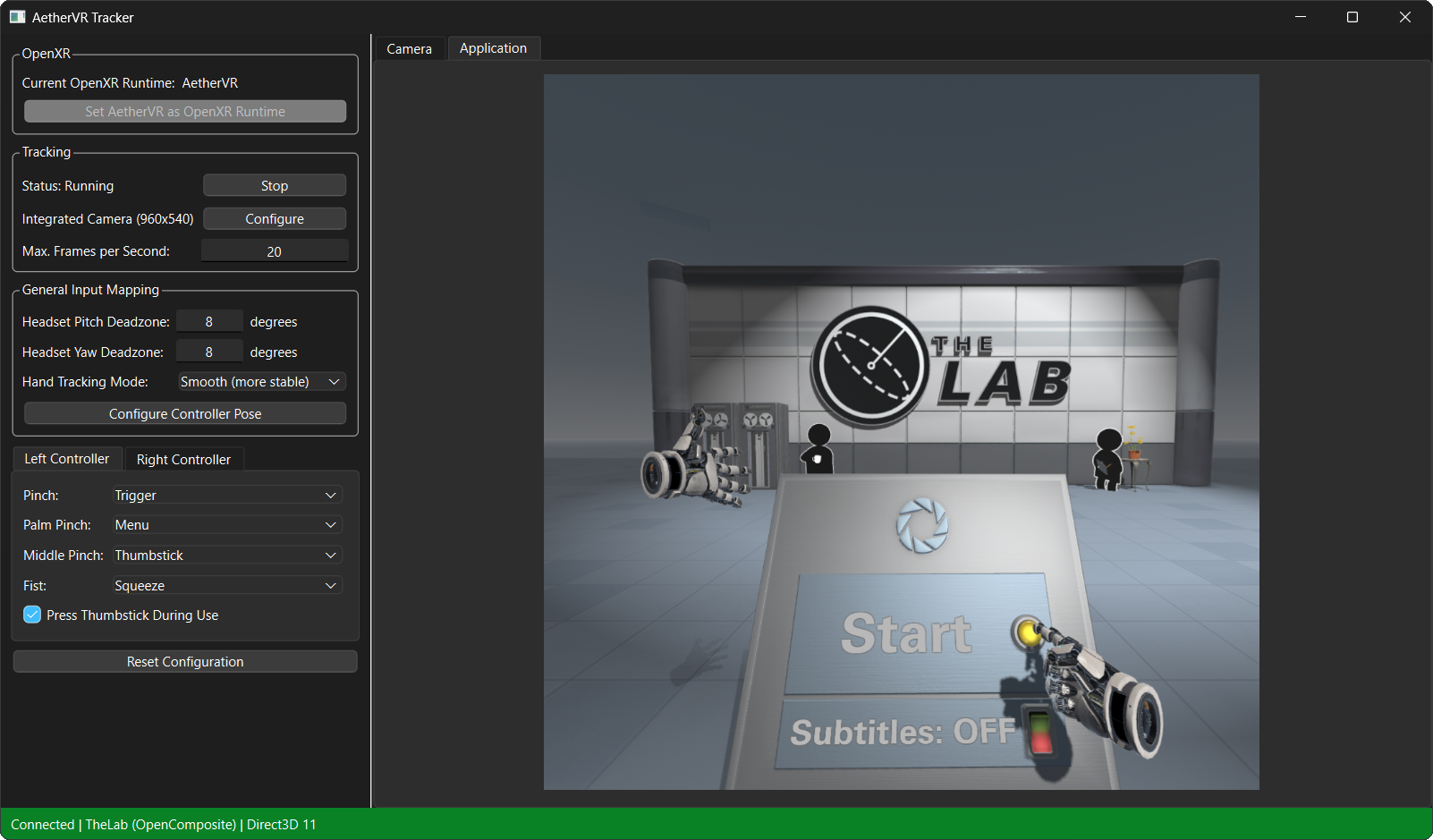 GitHub - chnoblouch/aethervr: OpenXR implementation for running VR apps with a PC webcam instead ...